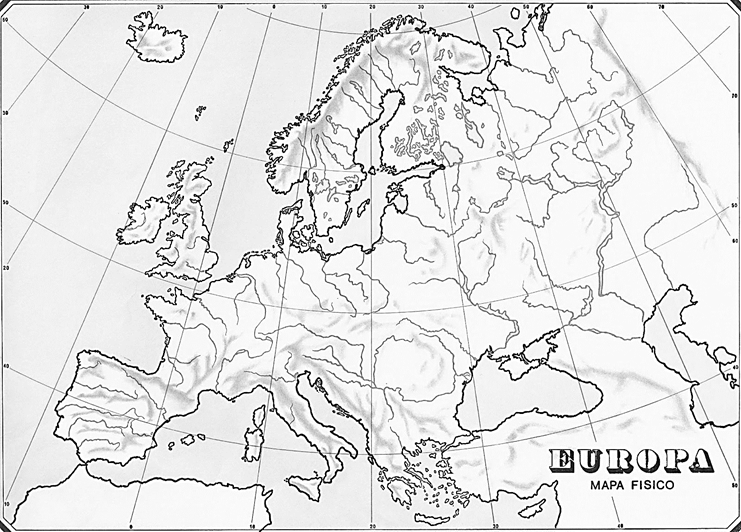 Prueba De Mapa De Europa En Blanco