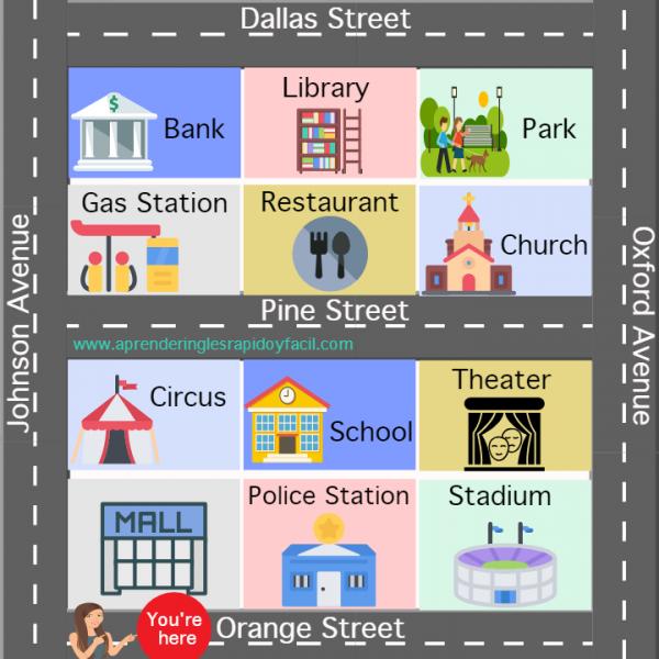 Print Quiz: Places (places - basic - english)