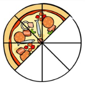Print Matching Pairs: PIZZAS FRACCIONADAS (fracciones equivalentes)