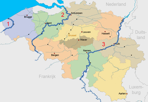 Print Map Quiz: rivieren (Geography - 5º Leerjaar - rivieren in belgië)