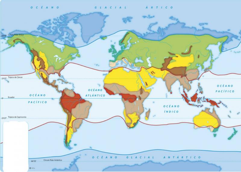 Map Quiz: Mapa climático del mundo (geografía - 1 eso - climas)