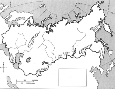 Print Map Quiz: Map of USSR (Physical) (Sociology - HS2 - ussr)