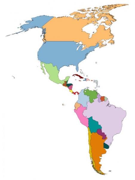Map Quiz: Mapa interactivo de América (geografía e historia - américa ...