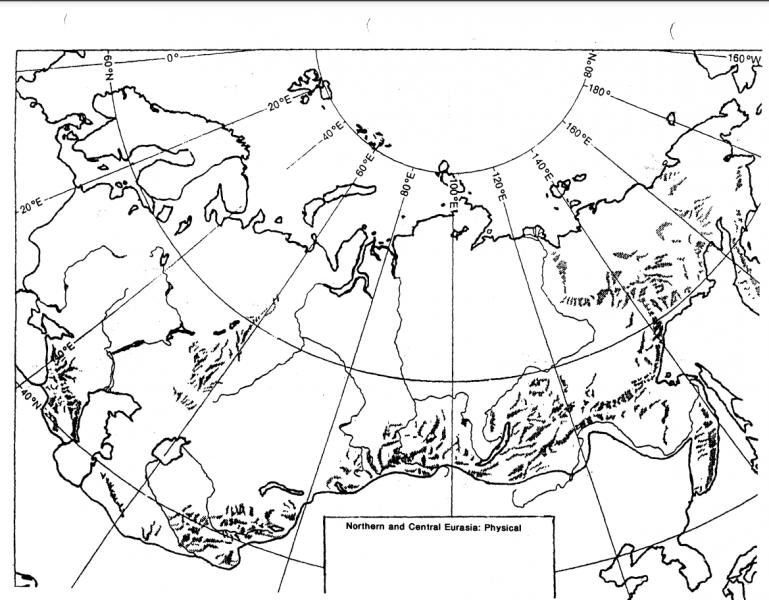 Russia Physical Map Quiz
