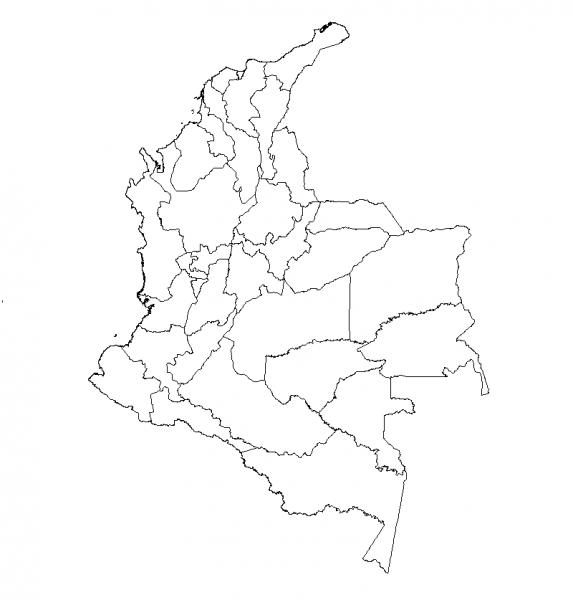 Print Map Quiz: MAPA POLITICO DE COLOMBIA (geografía - 5º - Primaria)