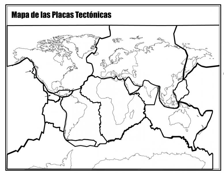 Map Quiz: Placas Tectonicas (geología - 6º - Primaria - placas ...