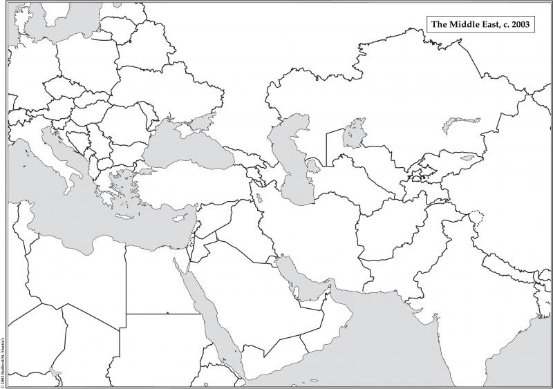 Print Map Quiz: Middle East Map (Geography - General Knowledge - middle ...