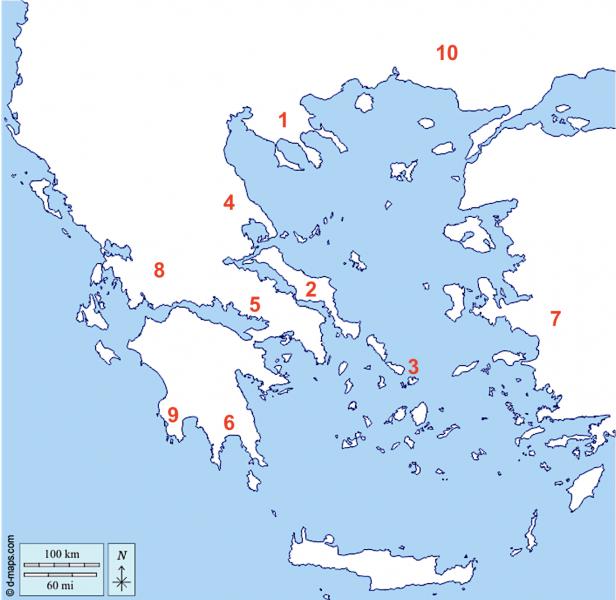 Map Quiz: Mapa helade (Historia - Cultura General - grecia atigua)