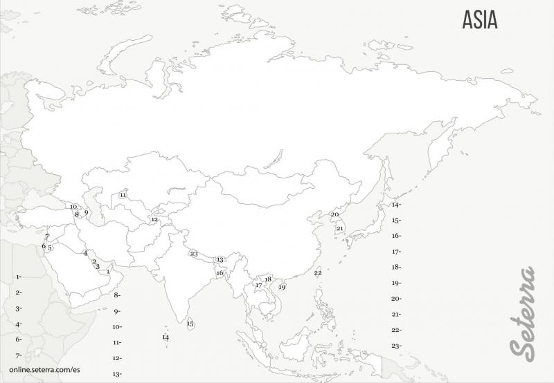 Map Quiz: Mapa Interactivo Asia (geografía - asia - 3 eso)