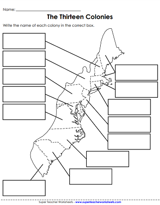 Map Quiz: 13 Colonies (Sociology - HS3 - 13 colonies government)