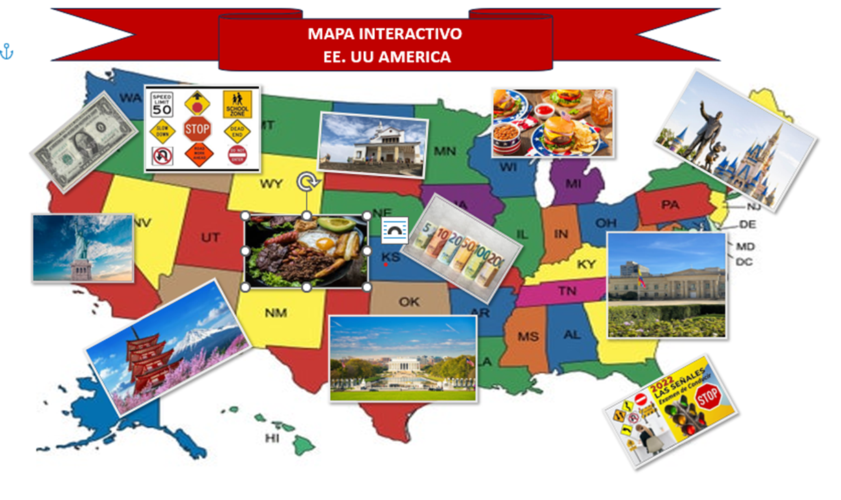 Map Quiz: CENTROS TURISTICOS DE ESTADOS UNIDOS