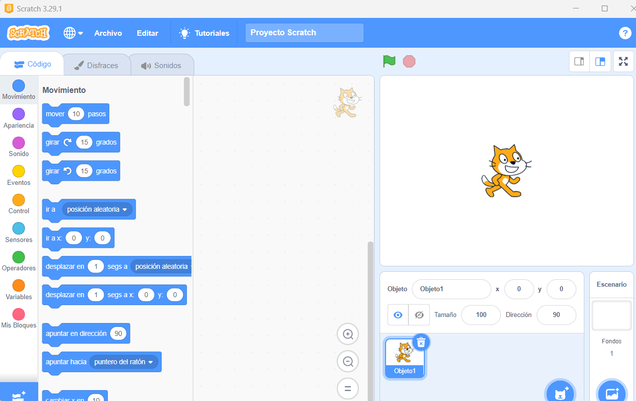 Map Quiz: PARTES DE LA INTERFAZ DE SCRATCH