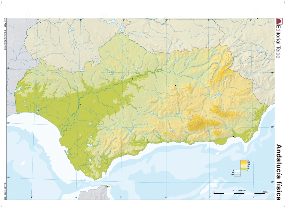 Mapa Interactivo: RELIEVES Y RÍOS DE ANDALUCÍA
