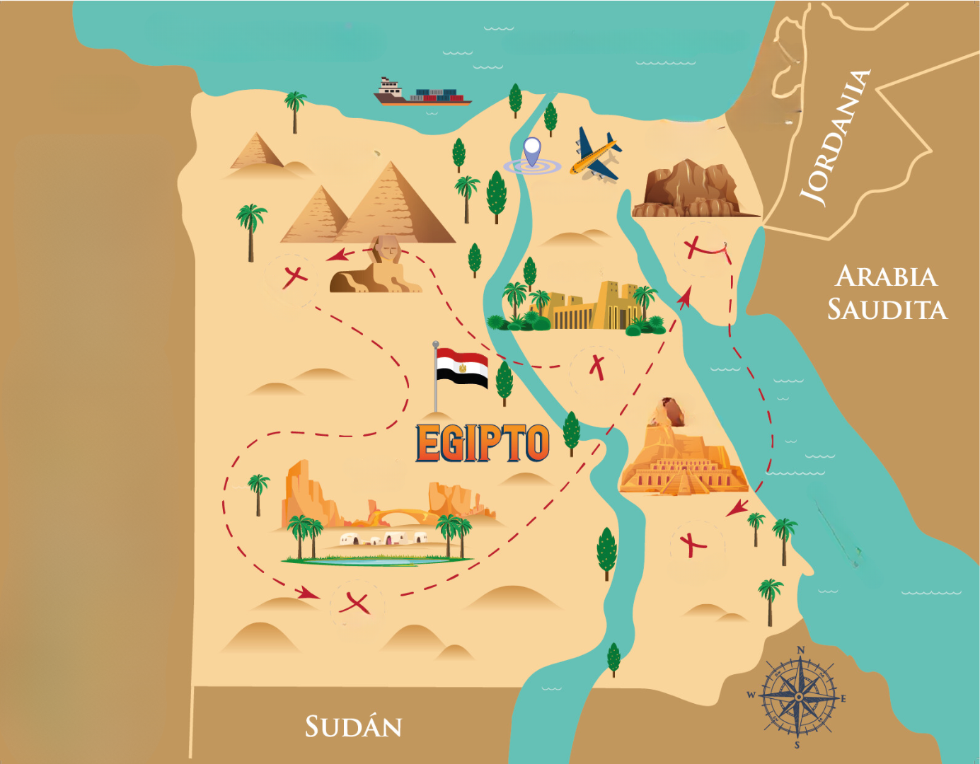 Map Quiz: Explora el Antiguo Egipto: Mapa Interactivo (geografía ...