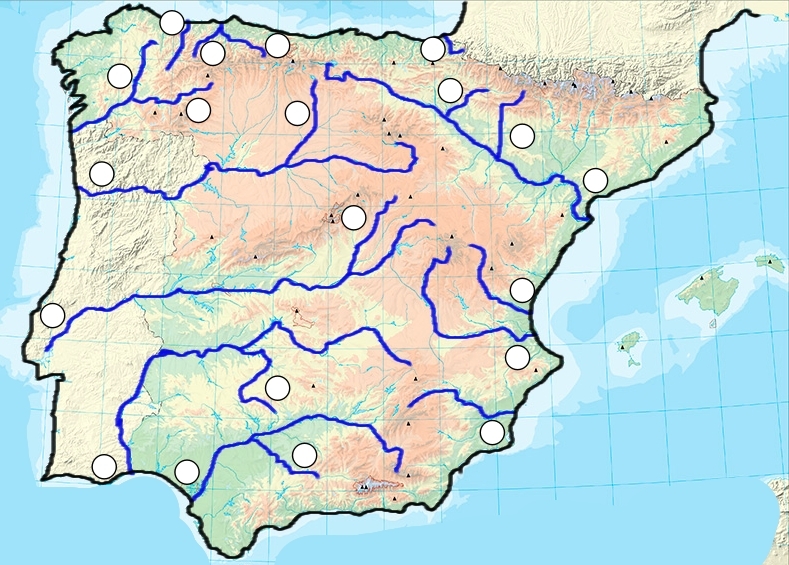 Mapa Interactivo: Ríos de España (5º primaria - conocimiento del medio - españa - rios)