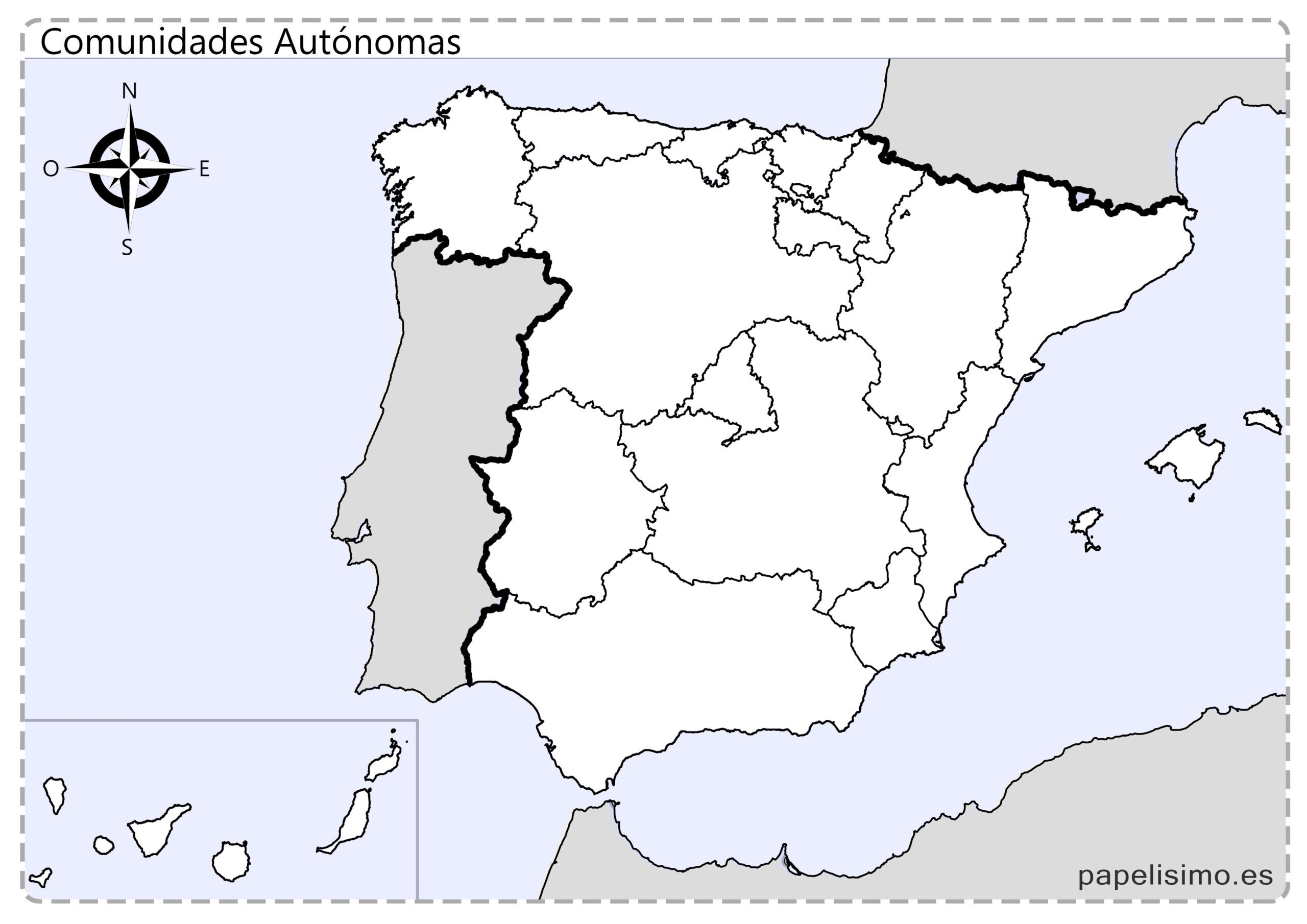 Mapa Interactivo: Las comunidades autónomas de España (sociología ...