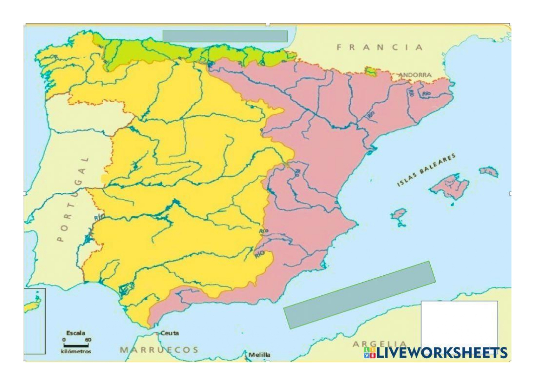 Mapa Interactivo: Mapa de los ríos de España