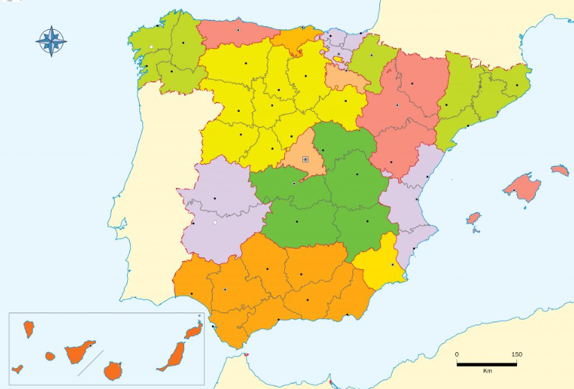 Mapa Interactivo: Mapa Comunidades autónomas de España