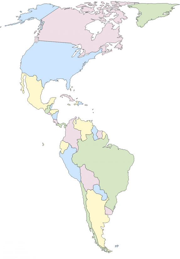 Mapa Interactivo: Mapa político america