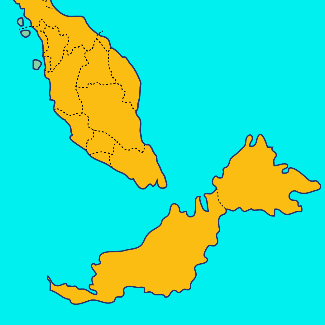 Map Quiz: Lakaran Peta Malaysia (geography)