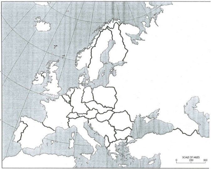 Map Quiz: Cold War Map Review - Europe (WS)