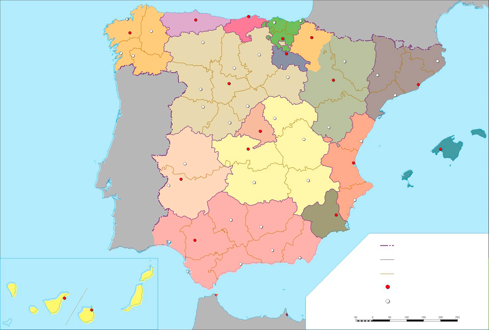 Mapa Interactivo: Provincias de España (Rellenar)
