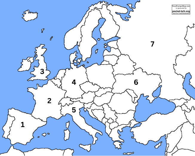 Mapa Interactivo: Europe Political Map Practice