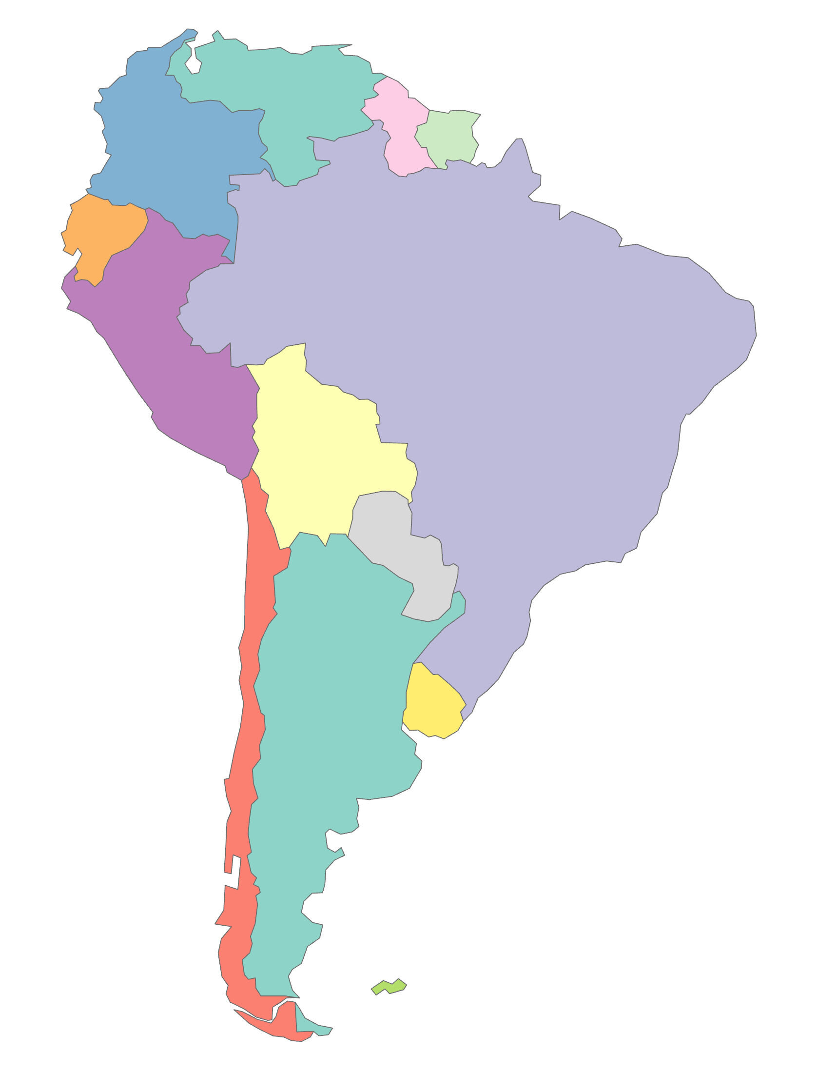 Map Quiz: South america