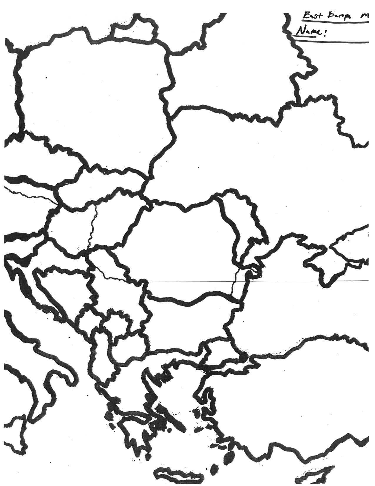 Map Quiz: East Europe Map 8 Items (k12)