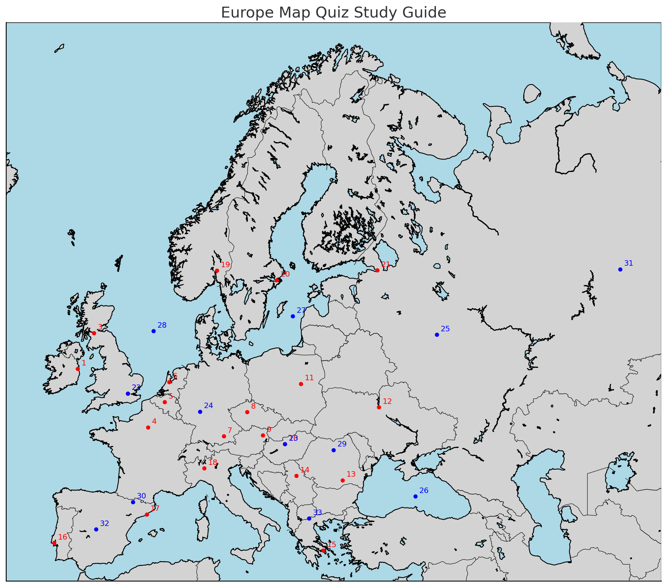 Map Quiz: europe map quiz
