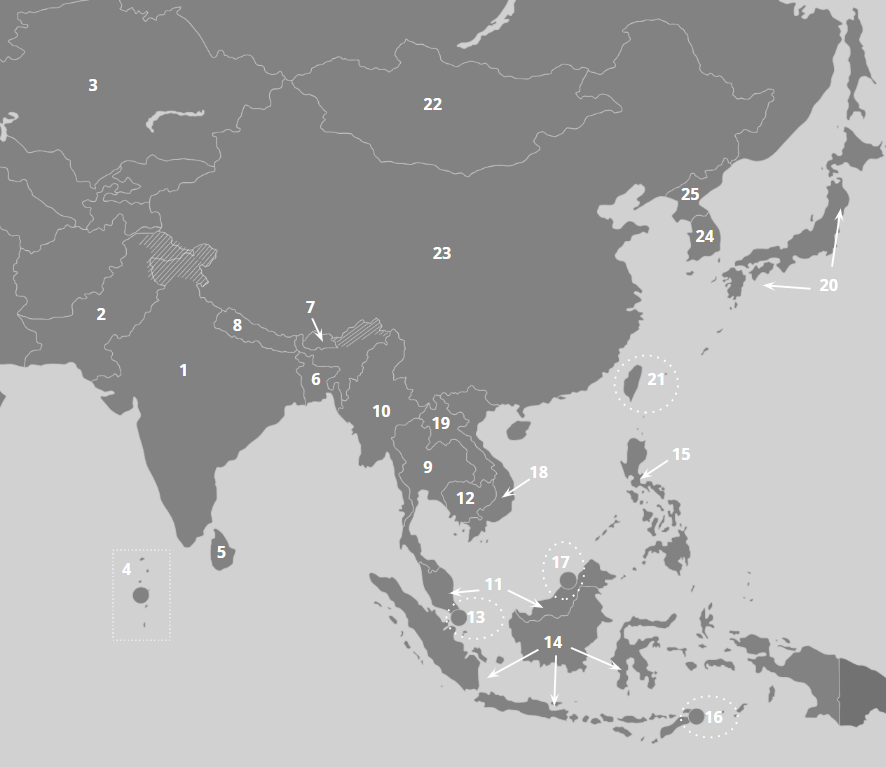 Map Quiz: AP HuGe East/Southeast Asia