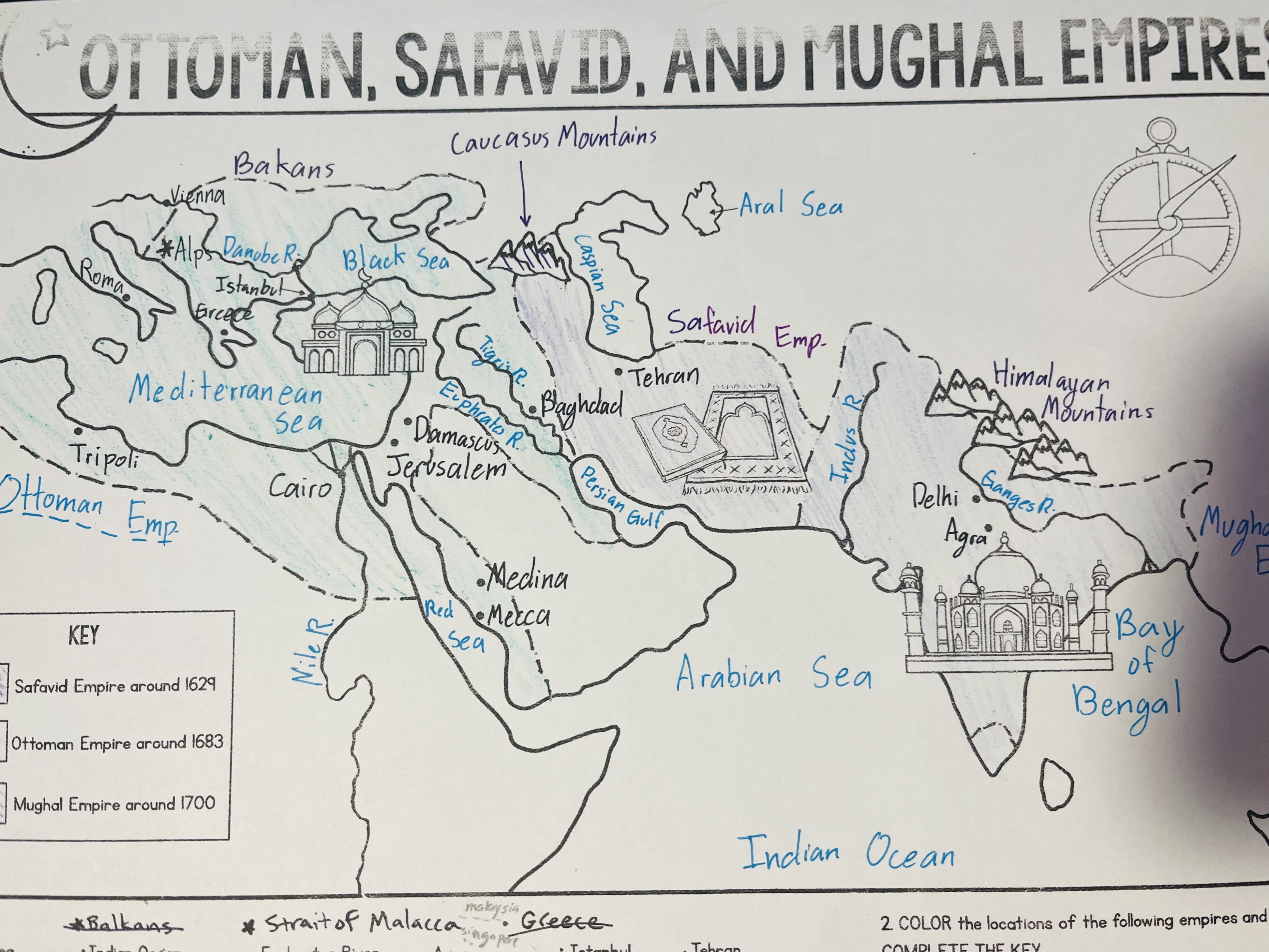 Map Quiz: Map Quiz (Ottoman, Safavid, Mughal) (ap world - ap world history)