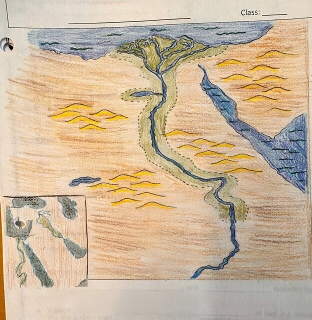Map Quiz: Egypt map (k8 - sociology)