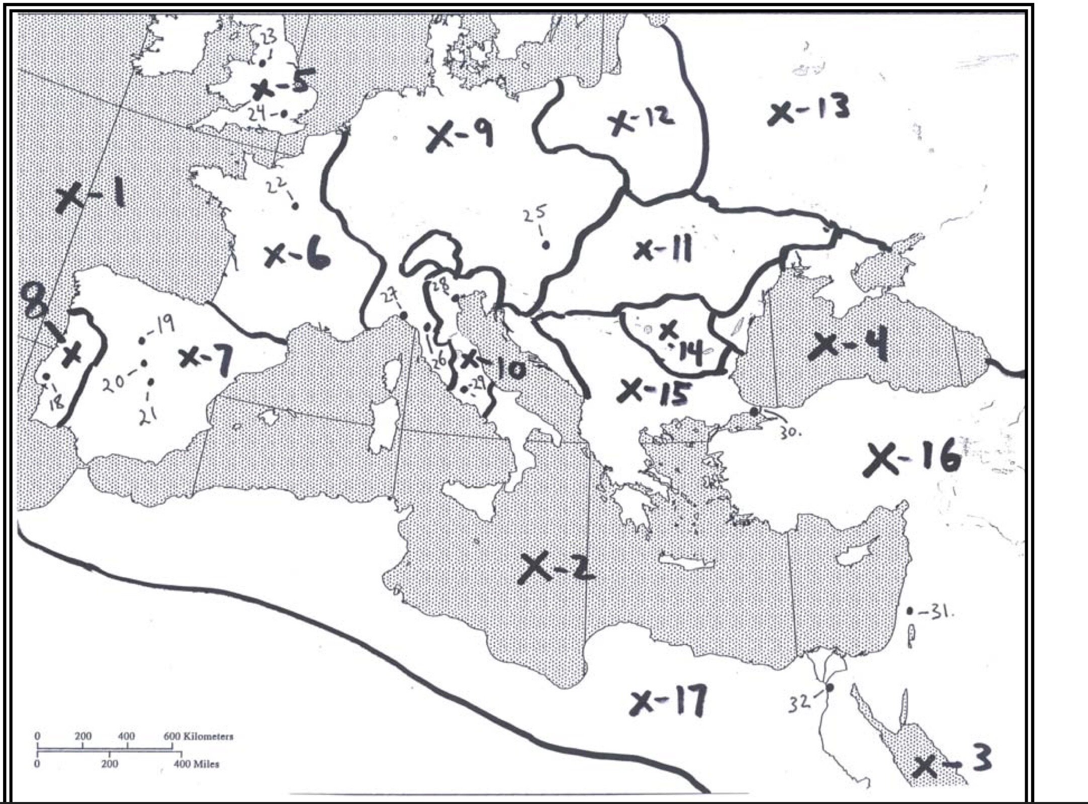 Map Quiz: World Empire Exam 2 Map
