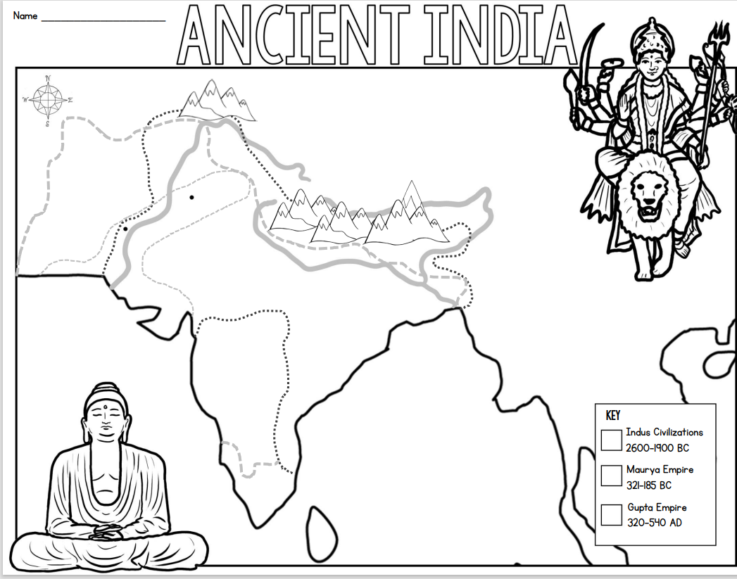 Map Quiz: Ancient India Map (geography map india)