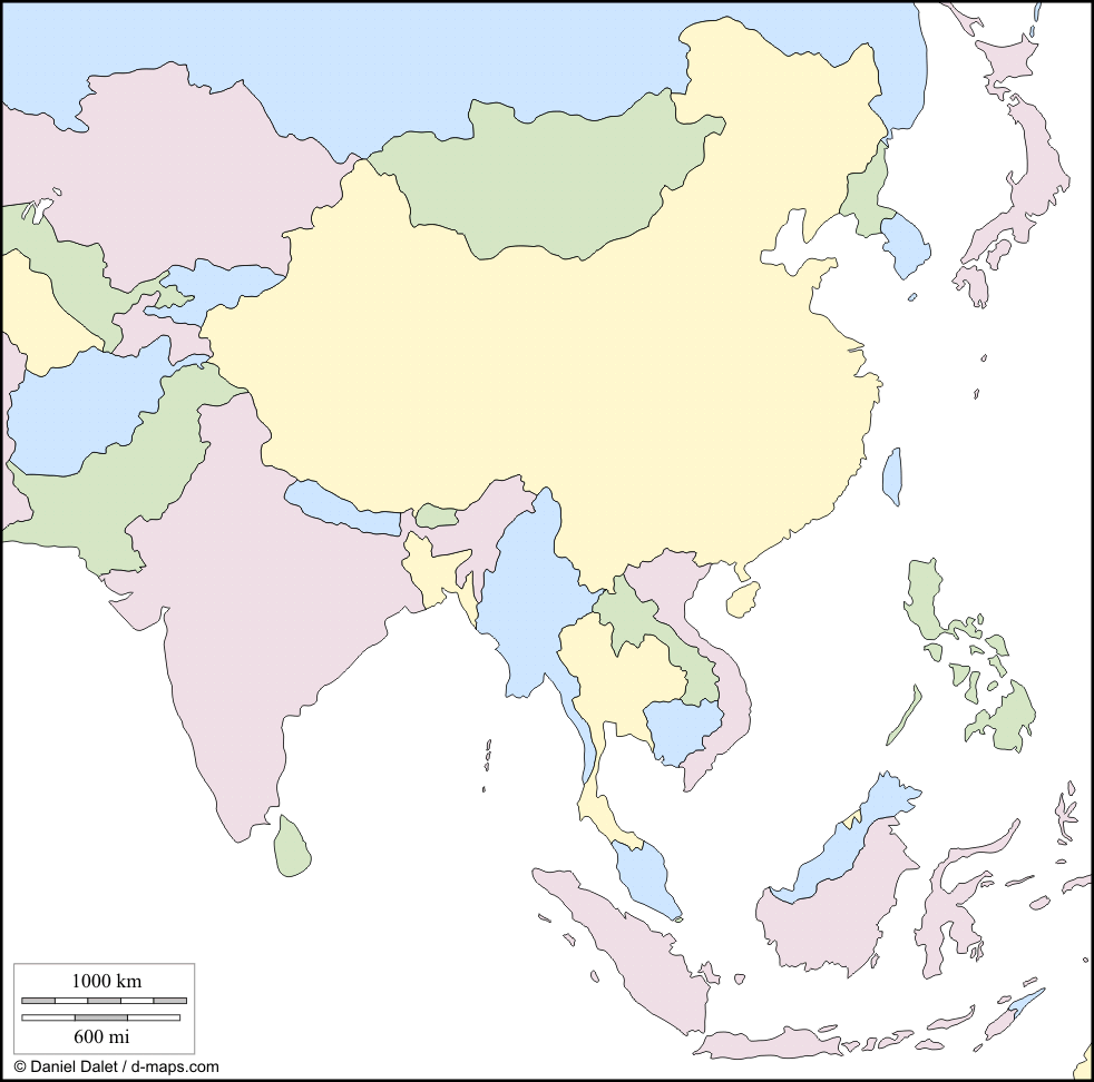 Map Quiz: Southern and Eastern Asia Political Geography