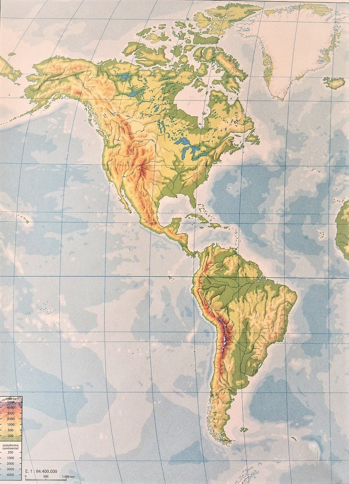 Mapa Interactivo: Mapa Físico de América: Ríos y Montañas