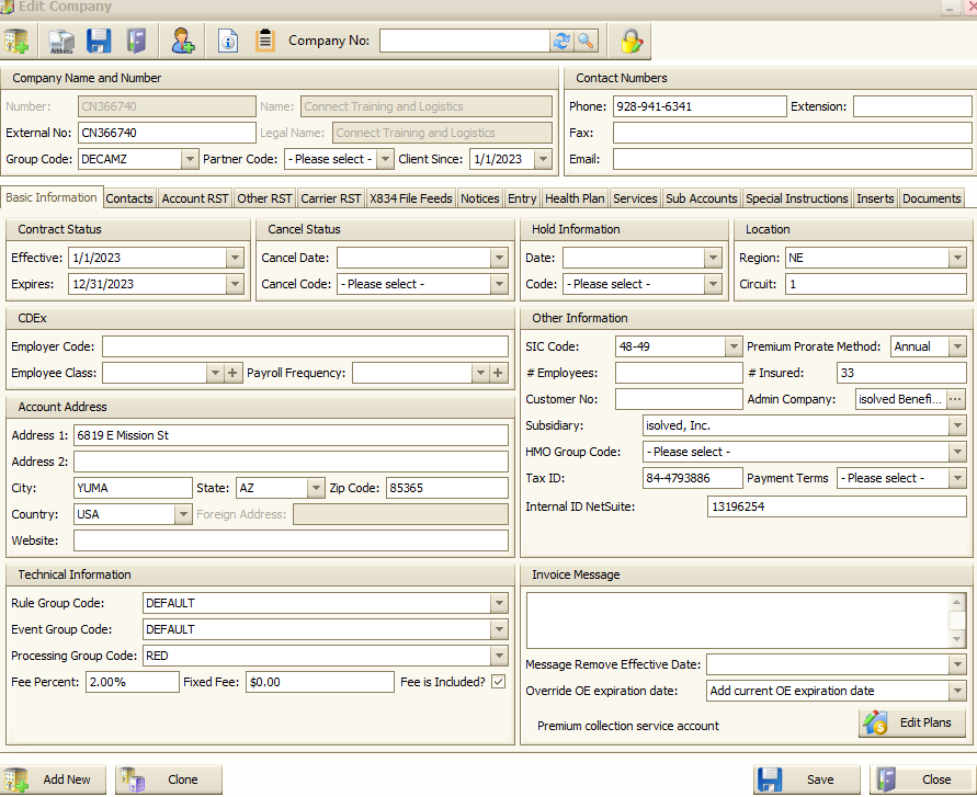 Map Quiz: Company Editor Screen -Locate that section.