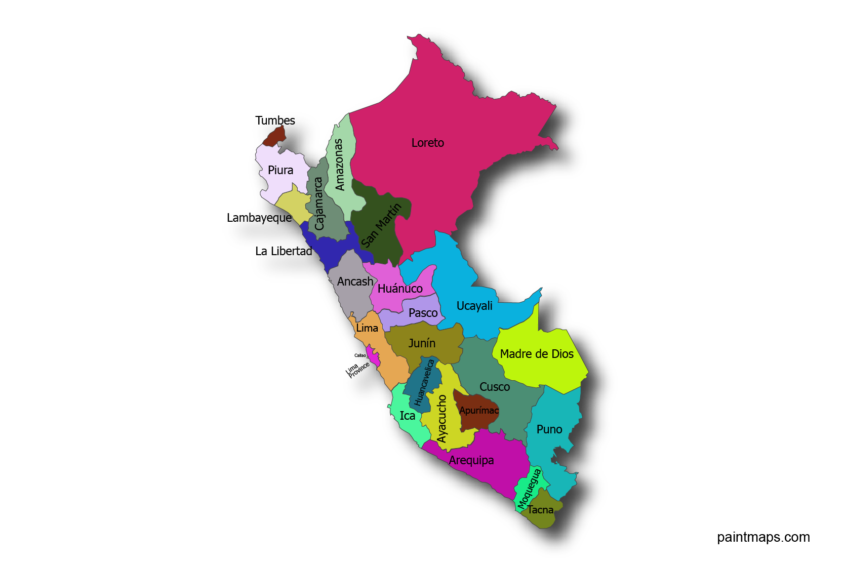 Mapa Interactivo: mapa del peru