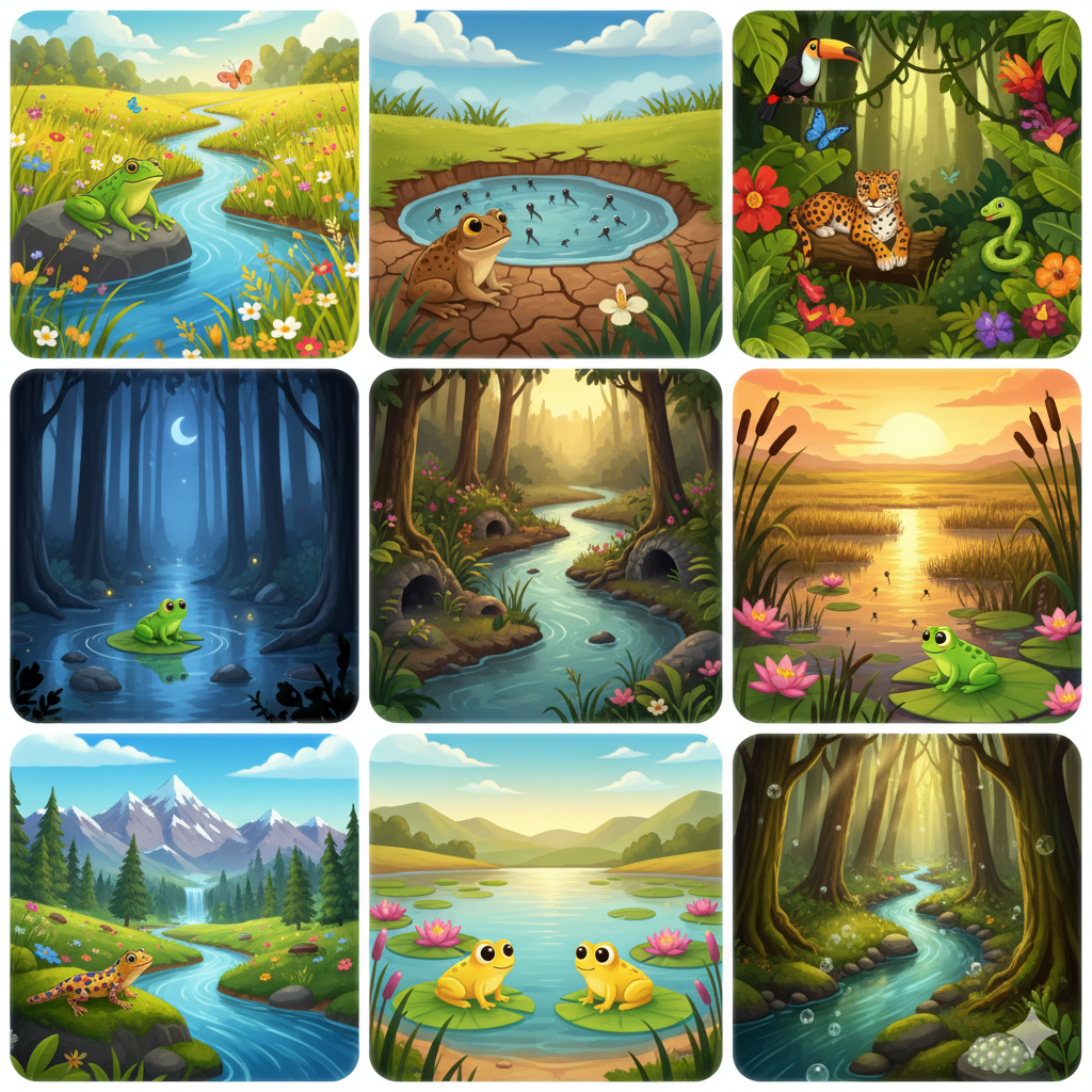 Mapa Interactivo: Hábitats de los Anfibios