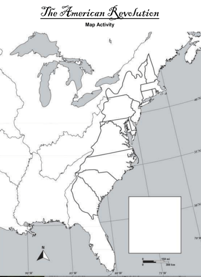 Map Quiz: The American Revolution Map - Key Points and Where to Find ...