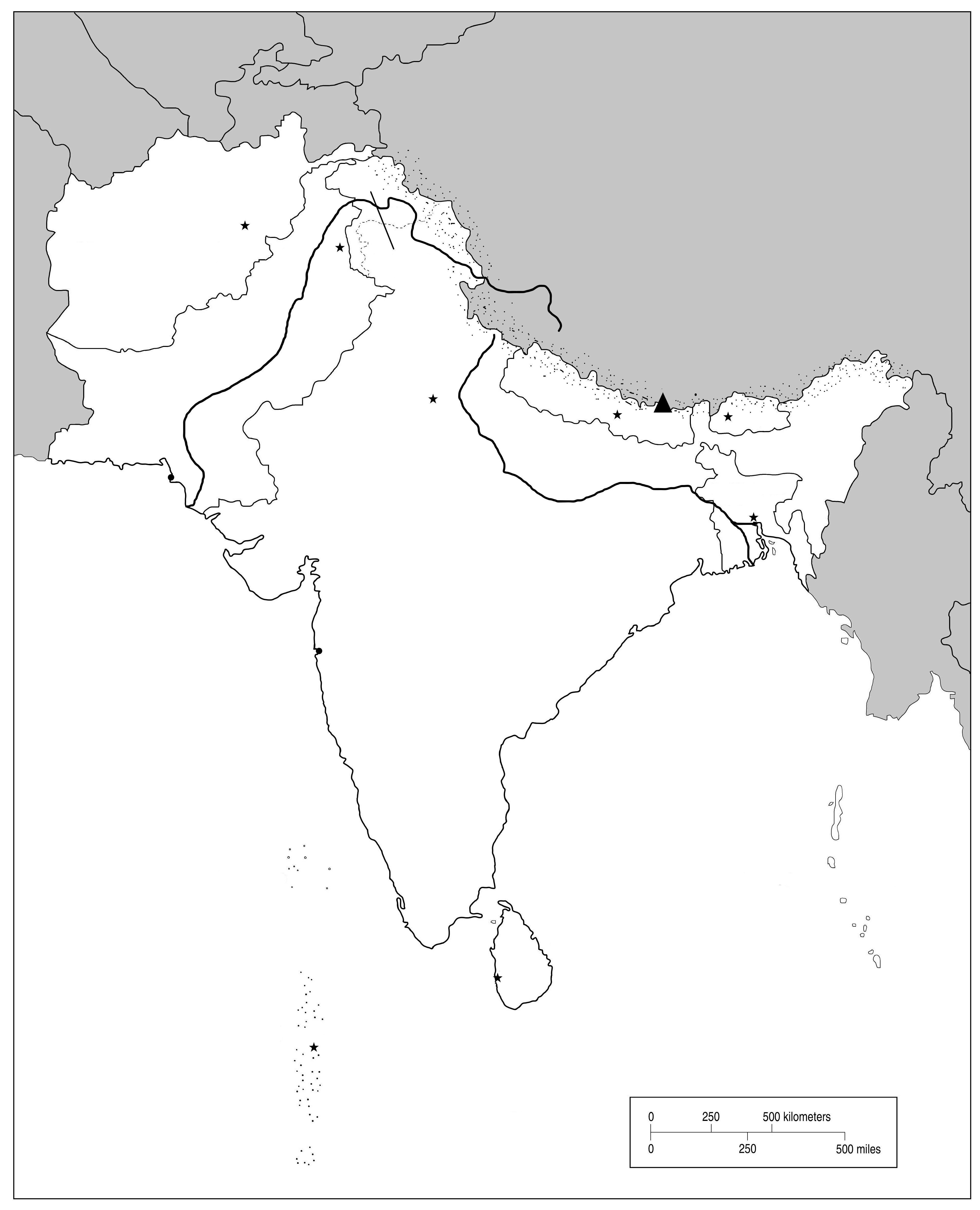 Map Quiz: Countries and Features of South Asia (geography - asia)