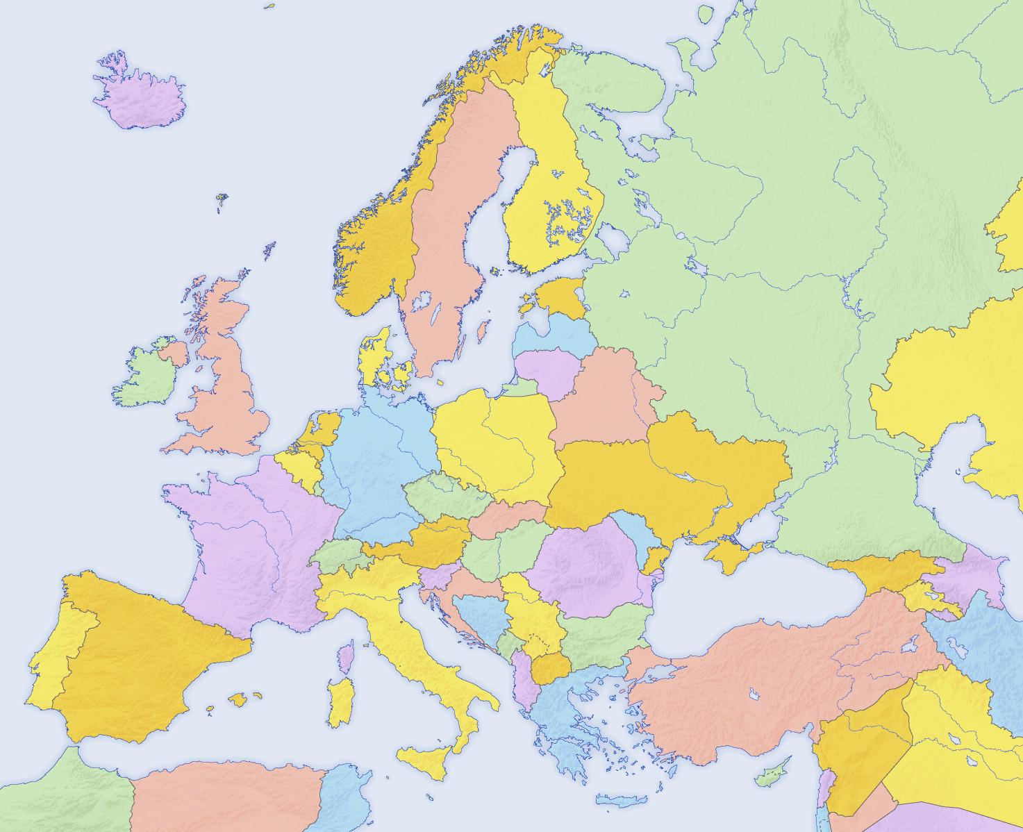 Map Quiz: Europe Map Prep (PHYS. FEATURES)