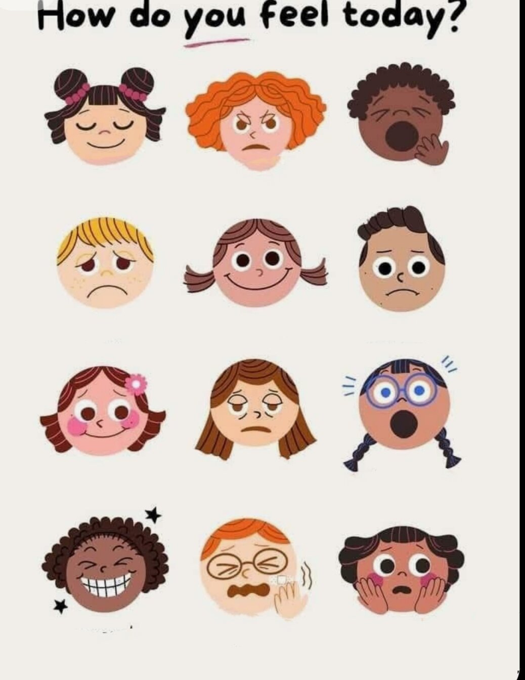 Map Quiz: Feelings & Emotions Map (vocabulary - emotions - feeling)