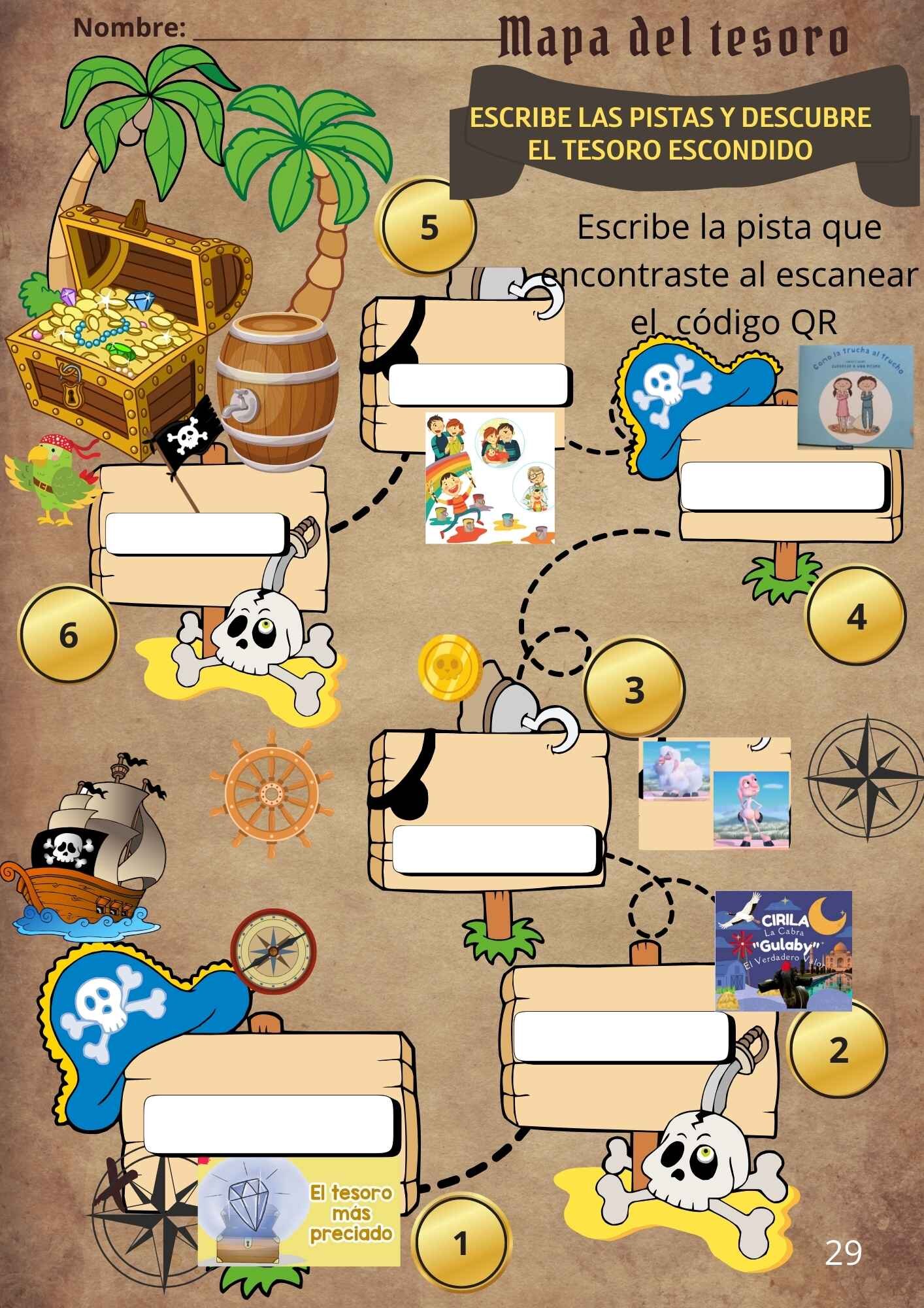 Map Quiz: ENCUENTRA EL TESORO (autoestima - busqueda del tesoro)