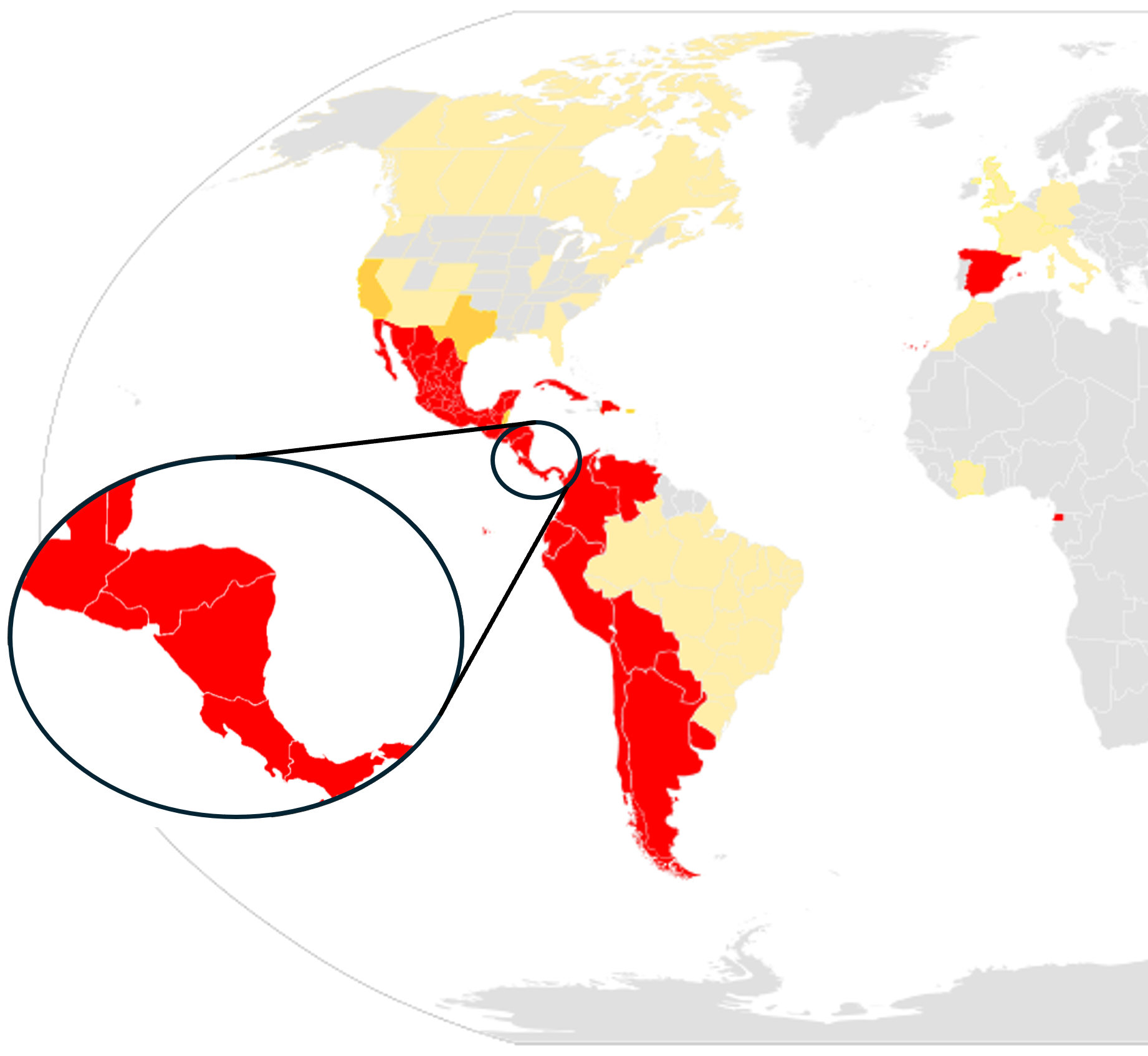 Map Quiz: PAISES QUE HABLAN ESPAÑOL EN EL MUNDO