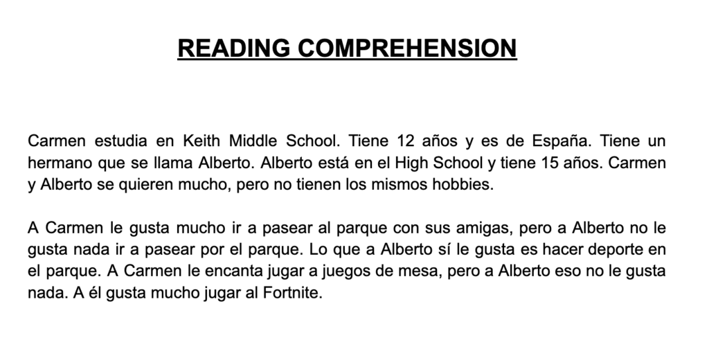 Quiz: READING COMPREHENSION - TRUE / FALSE