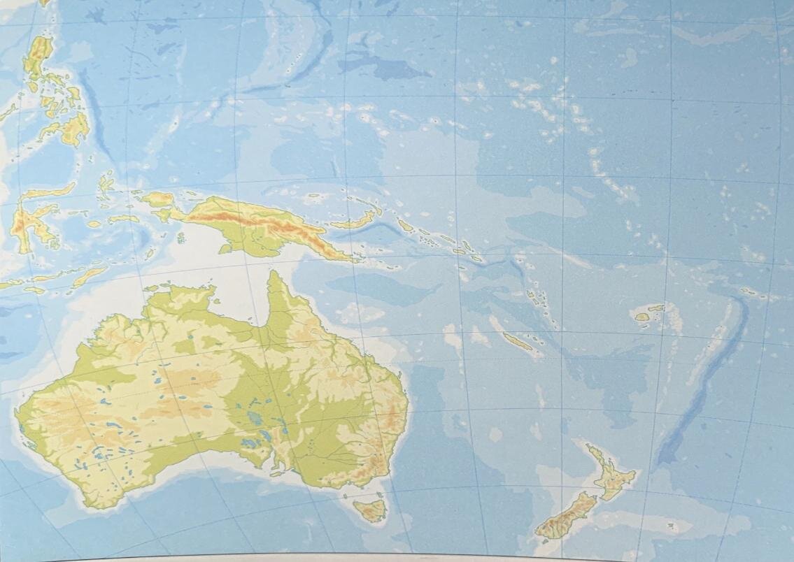 Map Quiz: Mapa físico de Oceanía