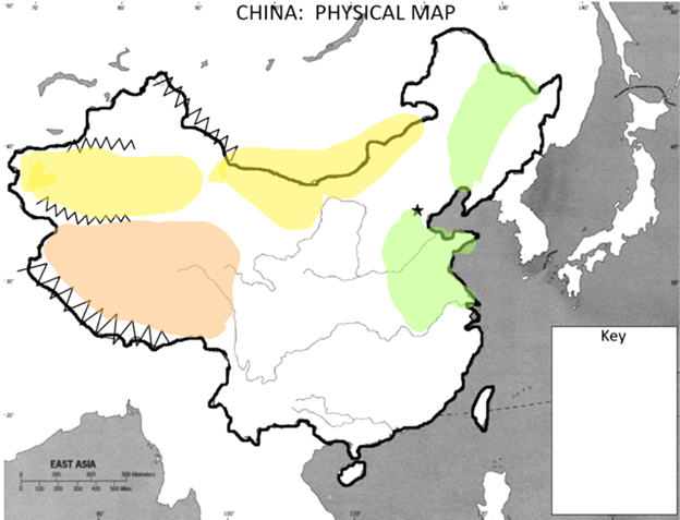 Mapa Interactivo: China - Key Geographic Features