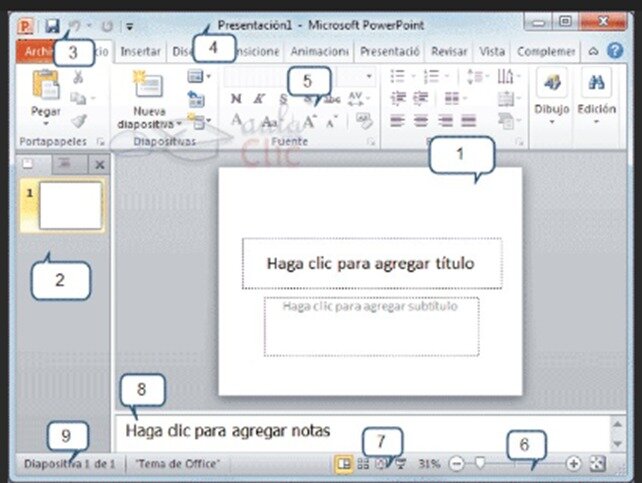 Mapa Interactivo: interfaz de power point